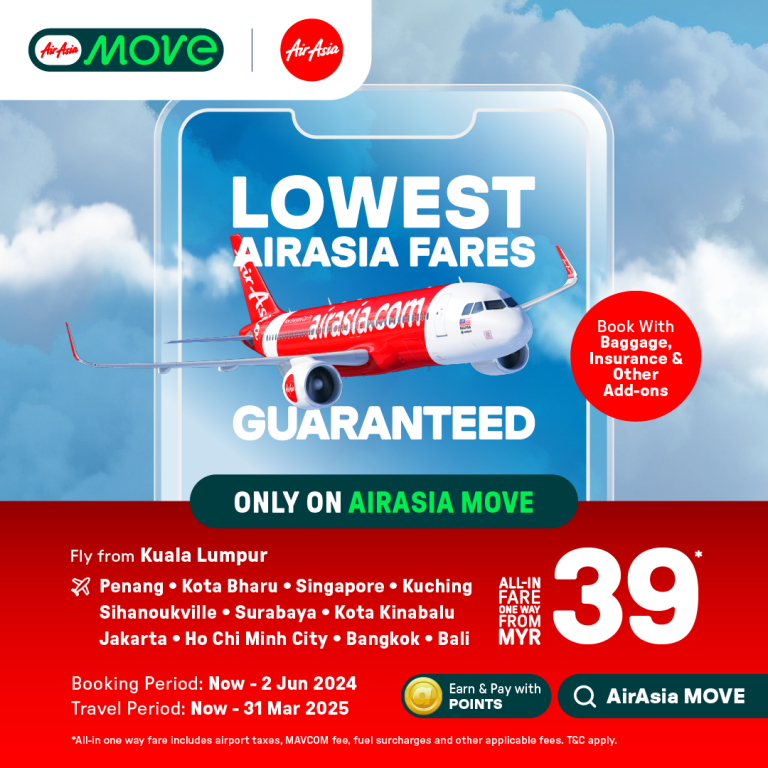 AirAsia MOVE: One-stop shop for the lowest AirAsia fares - Citizens Journal