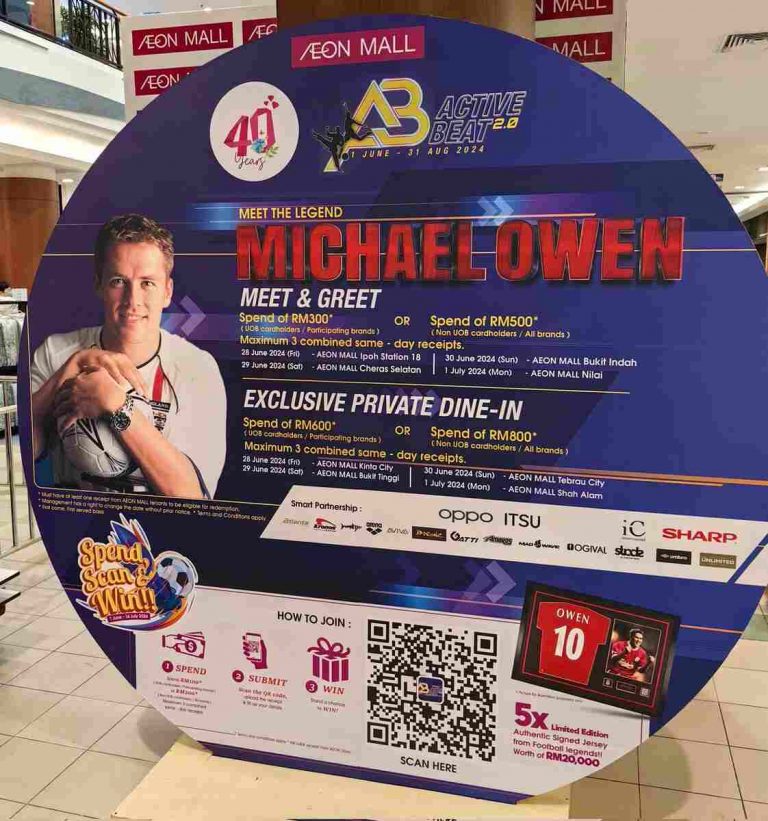 Football legend Michael Owen delights fans in AEON Mall Tour - Citizens ...
