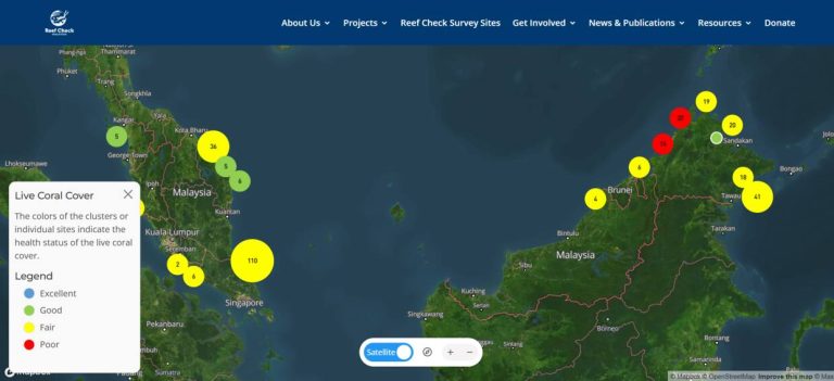 Interactive map brings insight into Malaysia’s coral reef health ...